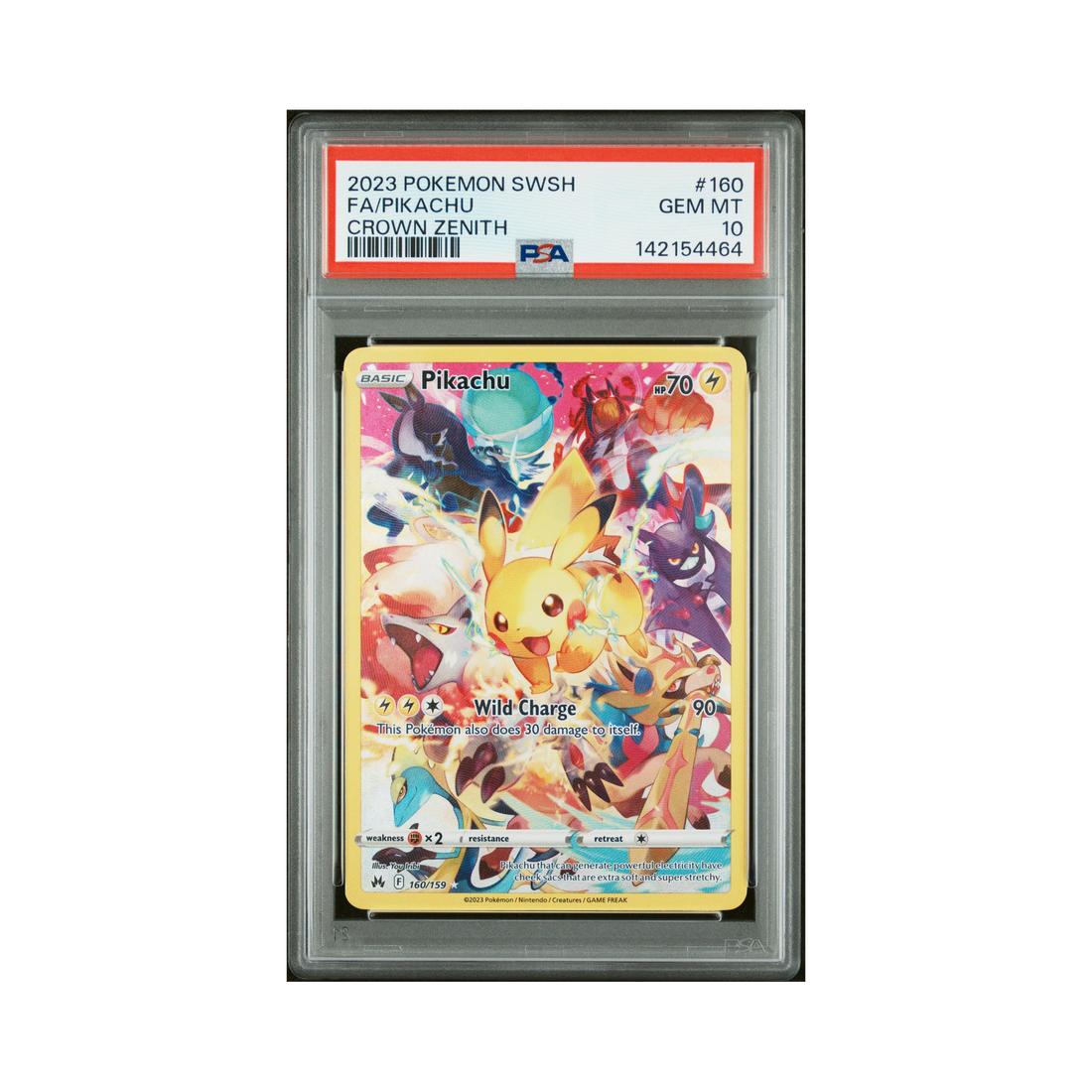 2023 Pokemon Crown Zenith Pikachu #160 PSA 10 – Common Lands